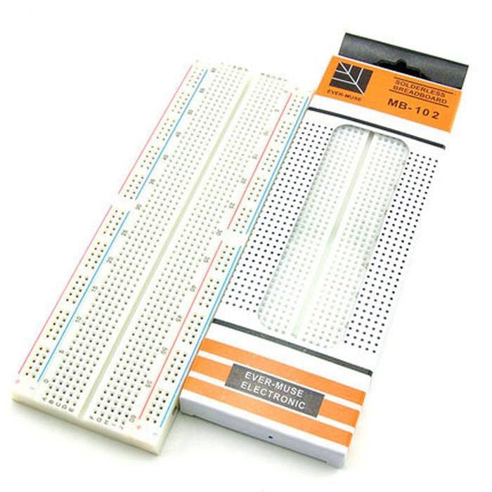 Jual MB-102 MB102 Breadboard 830 Point Solderless PCB Bread project Board | Shopee Indonesia