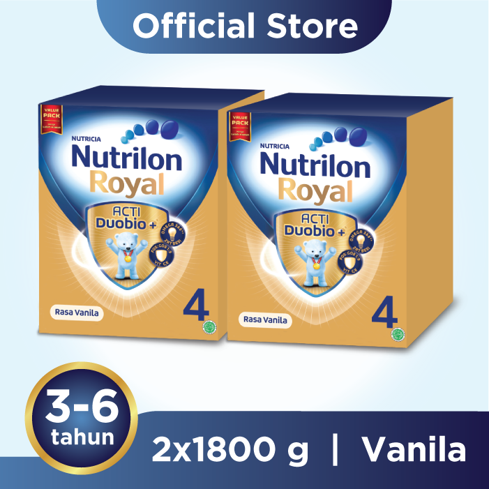 Jual Nutrilon Royal 4 Vanila Susu Pertumbuhan Bubuk 2 x 1800 gr ...