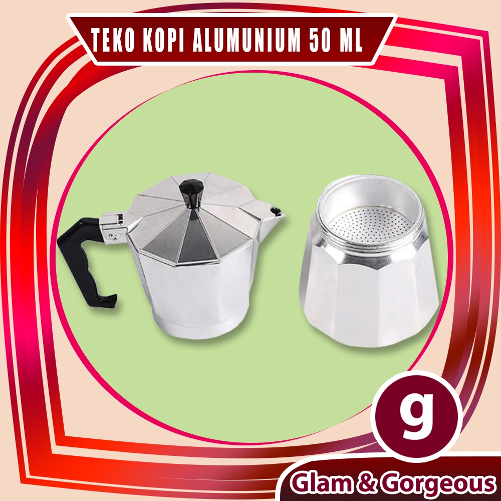 Jual CP0050AL - 50ml Teko Kopi Alumunium / Moka Pot Aluminium 50ml ...