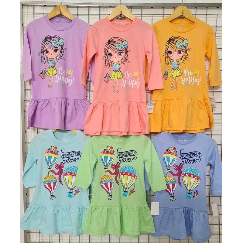 Jual TUNIK ANAK Perempuan LENGAN PANJANG OVERCRANES || usia 4 tahun ...