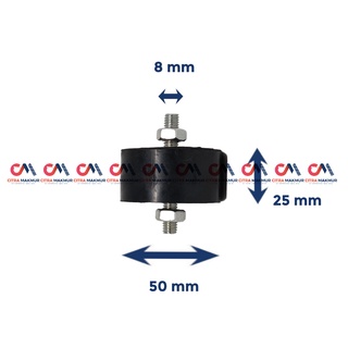 Jual Karet Dudukan AC Split Outdoor dengan Bracket, 50x25 mm dobel baut ...