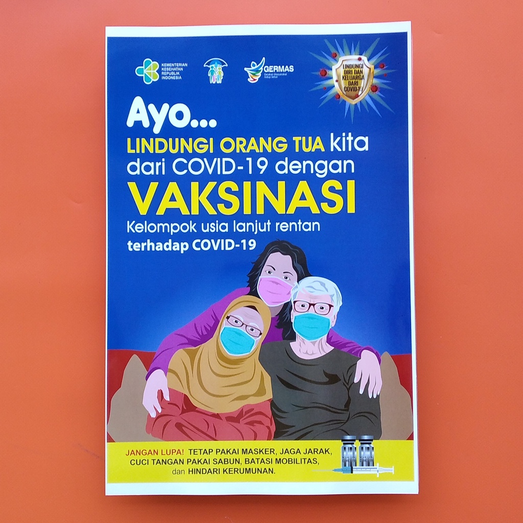 Jual Poster Kesehatan - Poster Vaksin Kelompok usia lanjut | Poster ...
