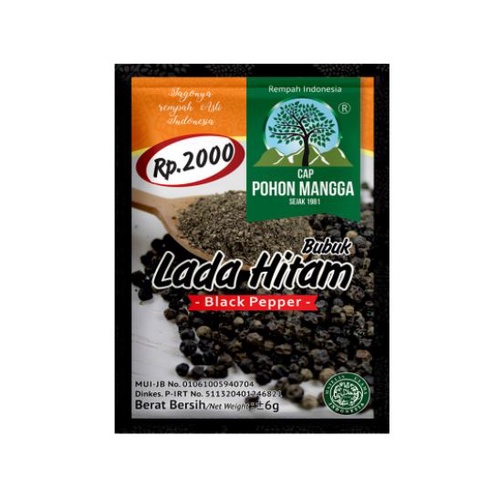 Jual Bumbu LADA HITAM Bubuk Instan Black Pepper Powder 1 Renceng isi 12 ...