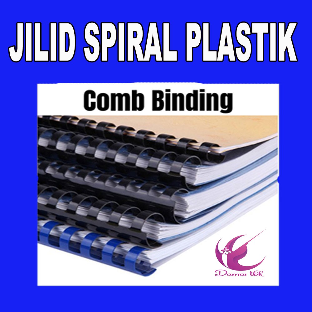 Jual Jilid Spiral Plastik + cover plastik Comb Binding Jilid Plastik ...