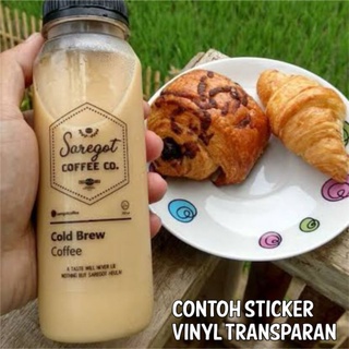 Jual Cetak Stiker Vinyl Susu/Transparan A3+ Custom Gambar Label Makanan ...