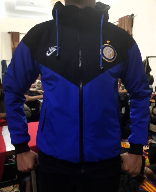 Jual Jaket Bola Inter Blue Black Edition Windbreaker Jacket | Shopee ...