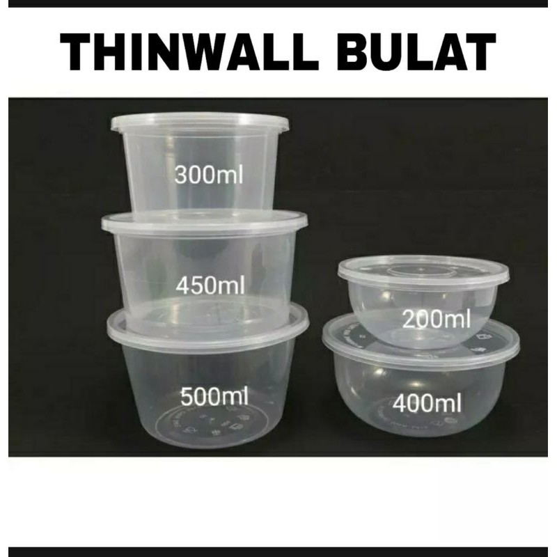 Jual THINWALL DM BULAT 300ml 400ml 450ml 500ml | KOTAK MAKAN BULAT MANGKOK PLASTIK | KEMASAN ...