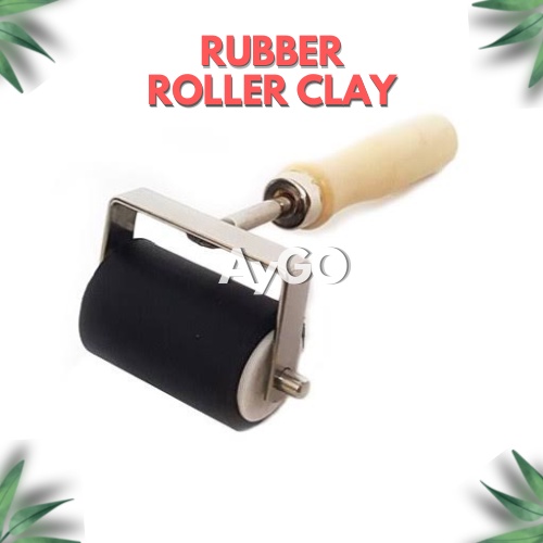 Jual RUBBER ROLLER CLAY / POTTERY CLAY TOOL / FONDANT / ROLLING PIN ...