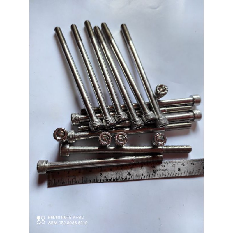 Jual Baut L Stainless M8 x 110 atau Baut 12 Panjang 11cm | Shopee Indonesia