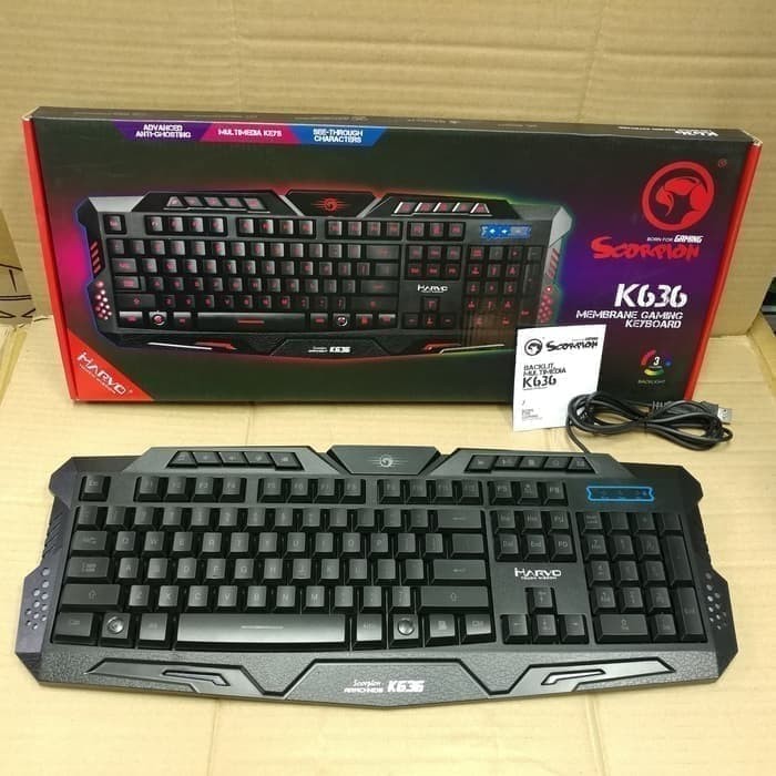 Jual MARVO SCORPION K636 MEMBRANE GAMING KEYBOARD Indonesia|Shopee ... Jual MARVO SCORPION K636 MEMBRANE GAMING KEYBOARD Indonesia|Shopee ...