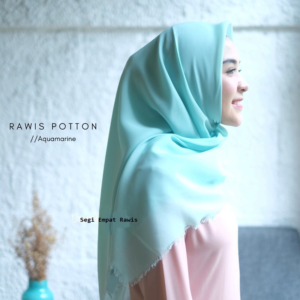 Jual HIT |Segi Empat Rawis Bella Polly Cotton/Jilbab Rawis Polos/Square ...