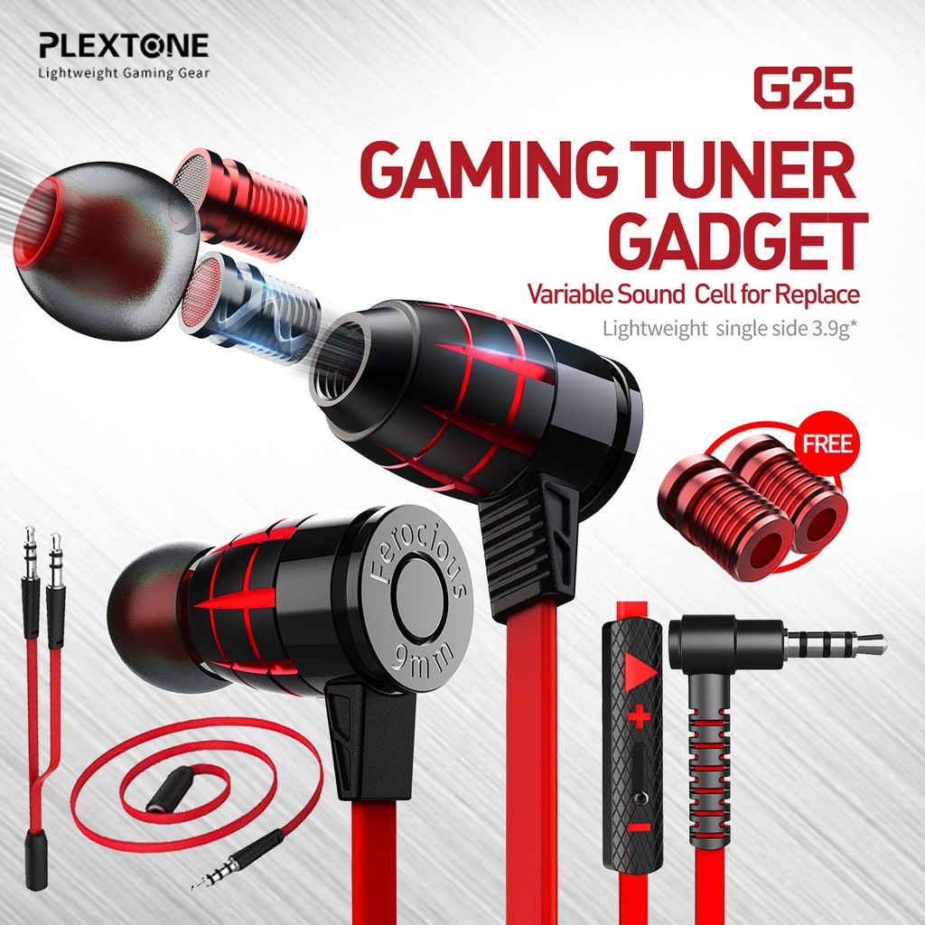 Jual PLEXTONE G25 Earphone Gaming Headphone Noise Cancelling Headset ...