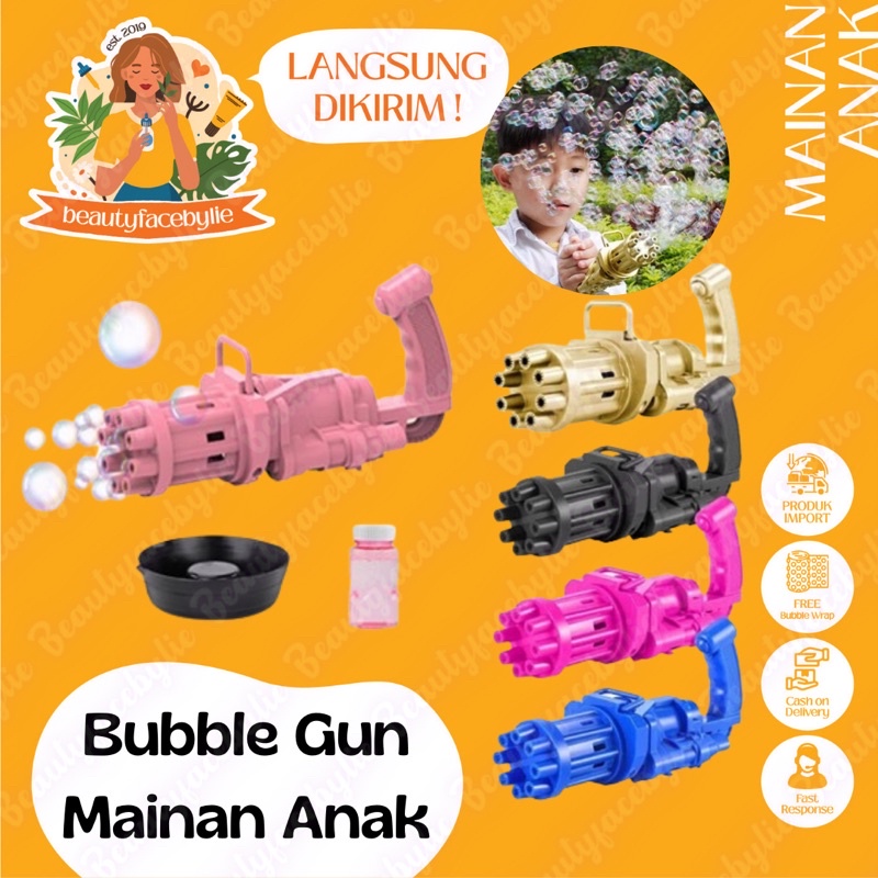 Jual Bubble Gun Mainan Anak Gatling Electric Tembakan Pistol Balon ...