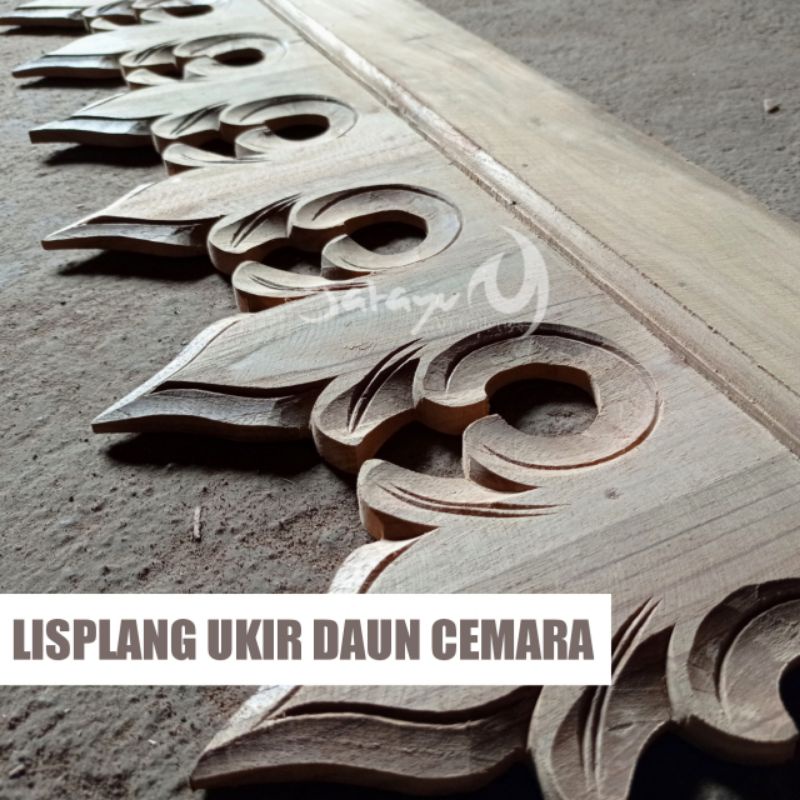 Jual Lisplang atap joglo motif daun cemara colt ukir kayu jati lawas ...
