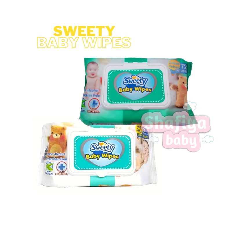Jual Sweety Baby Wipes Non Perfumed / Parfumed 72 sheet | Shopee Indonesia