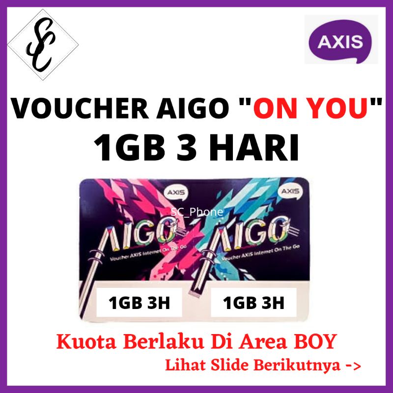 Jual VOUCHER AXIS AIGO 1GB 3 HARI ON YOU/LOKAL Indonesia|Shopee Indonesia