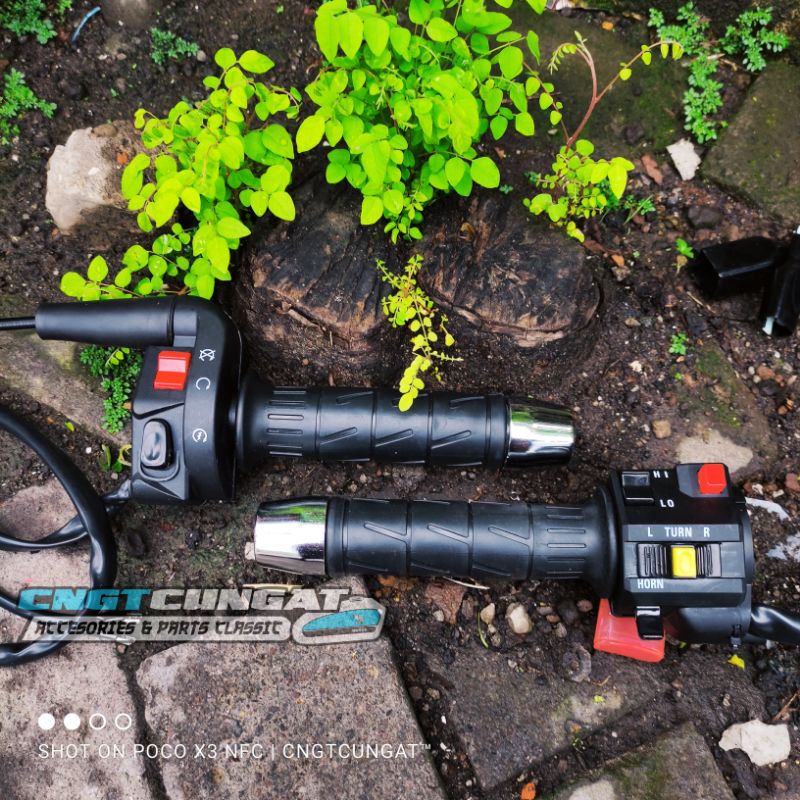 Jual saklar holder kanan kiri ninja ksr rr r set handgrip hanfat grip ...