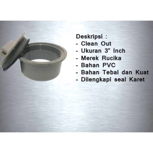 Jual CLEAN OUT PIPA PRALON D PVC AIR 3” RUCIKA | Shopee Indonesia