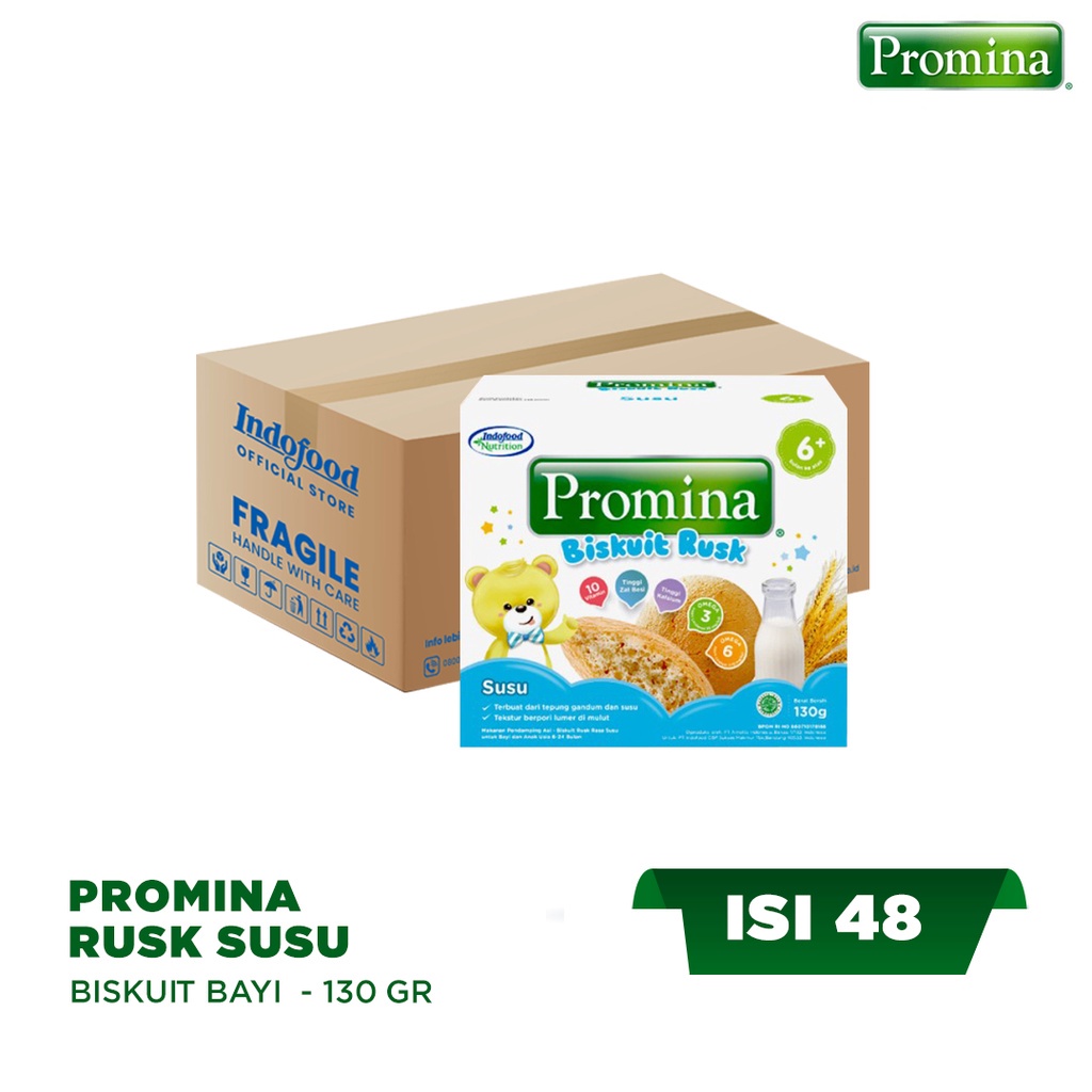 Jual 1 ctn - Promina Rusk Susu 130 gr | Shopee Indonesia