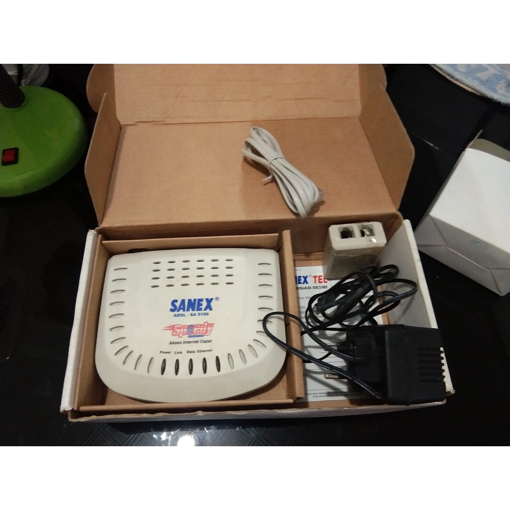Jual MURAH!!! Modem Sanex Seken (Lgkp dgn kotak dan buku petunjuk serta ...