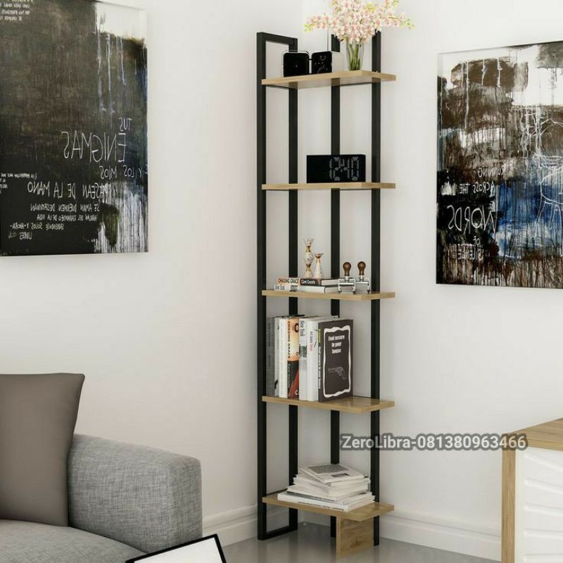 Jual Rak sudut Minimalis 5 Susun - Rak pojok hiasan ruangan - Rak ...