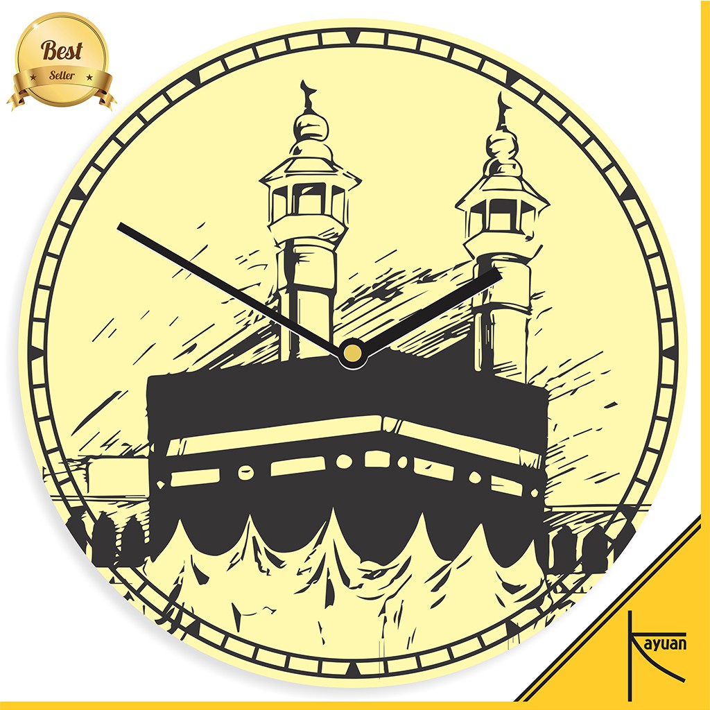 Jam Dinding Kayu Nuansa Islami Kabah Vintage Hiasan Dinding Mekah Unik ... Jam Dinding Kayu Nuansa Islami Kabah Vintage Hiasan Dinding Mekah Unik ...