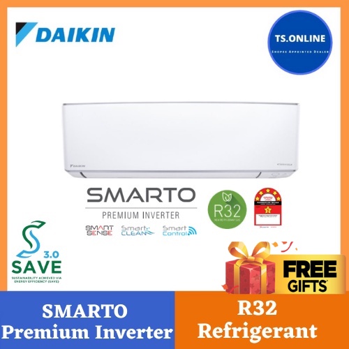 Jual Daikin R32 Smarto Premium Inverter Wall Mounted Ftkh Series 1 0hp