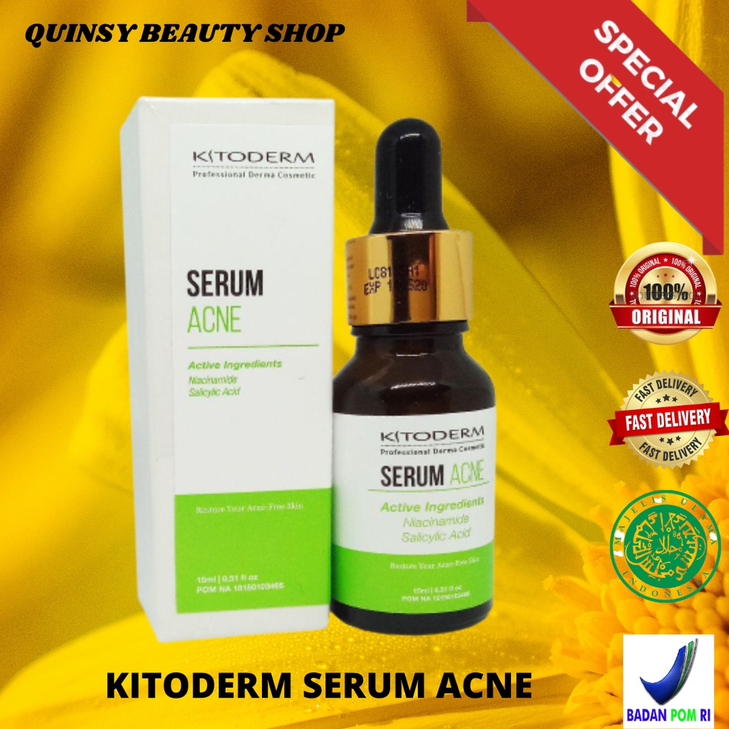 Kitoderm serum acne 15 ml | Shopee Indonesia