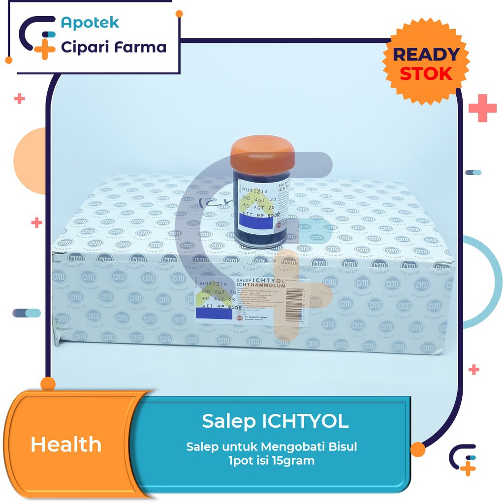 Jual Ichtyol Salep Hitam | Obat Salep Kulit | Jerawat | Bisul isi 15gr ...
