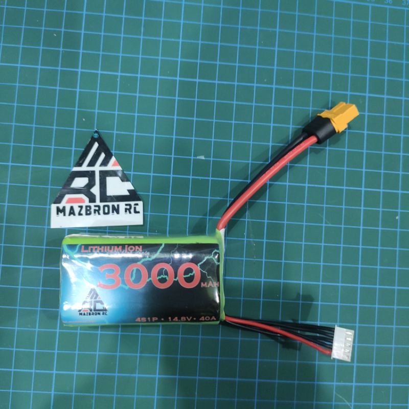 Jual Battery baterai batre li ion lion pack 4s 3000mah 40A 18650 long ...