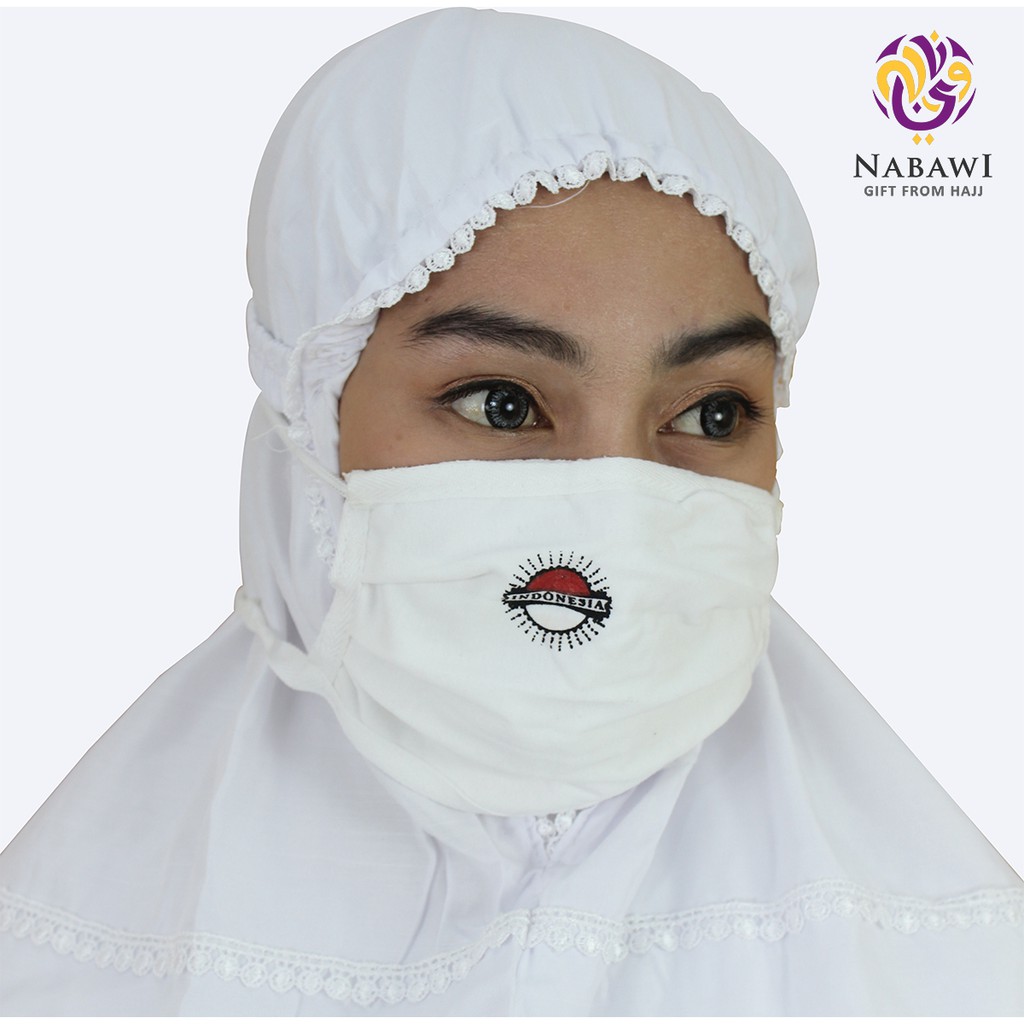 Masker Kain Sablon Anti Debu Putih Polos/Masker Penutup Mulut dan ...