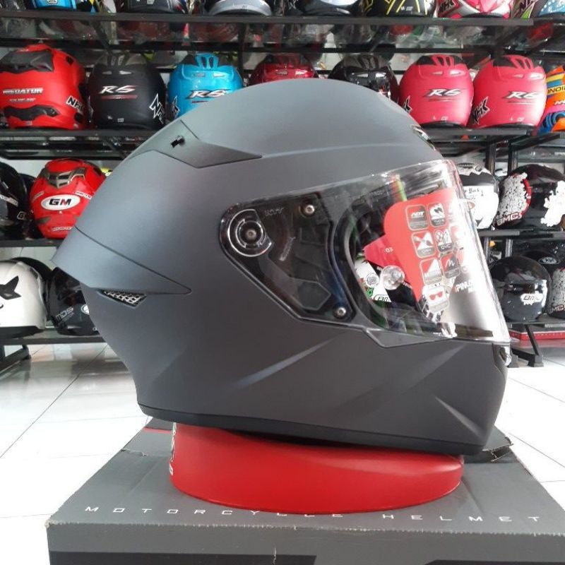 Jual kyt tt course solid plain matt anthracite original kyt SNI DOT ...