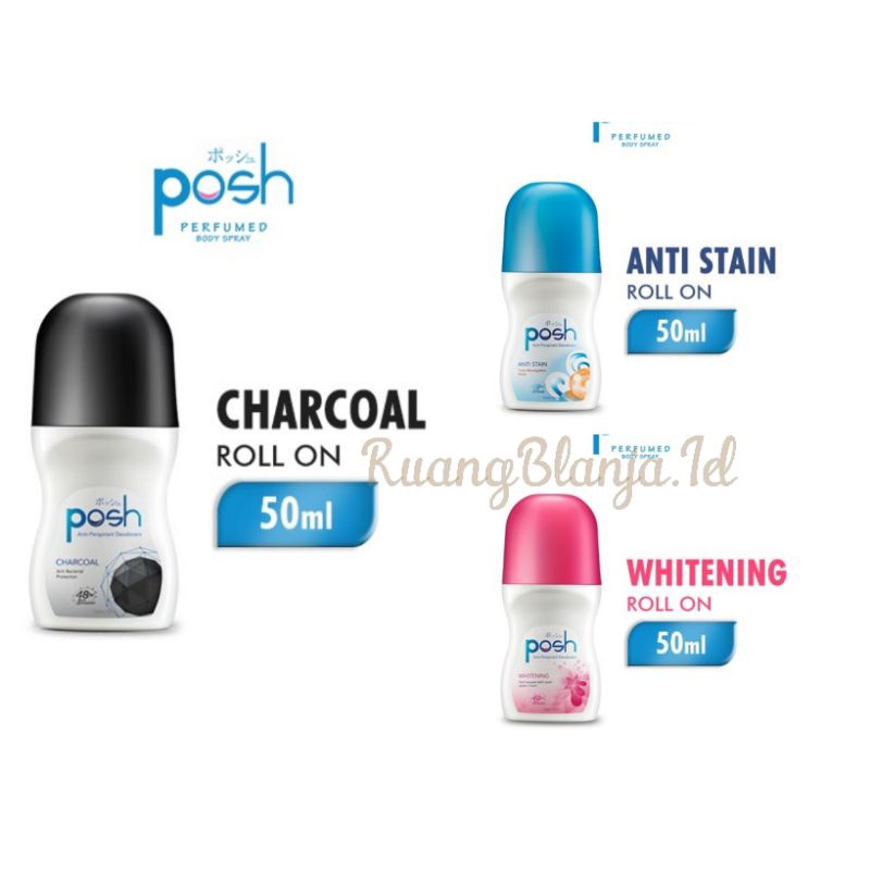 Jual Posh Deodorant wanita Roll On 50 ML | Shopee Indonesia