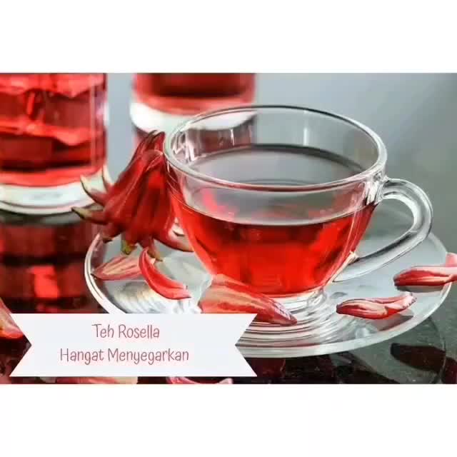 Jual teh bunga rosella merah 100 gram - bunga rosela kering rempah minuman tradisional herbal ...