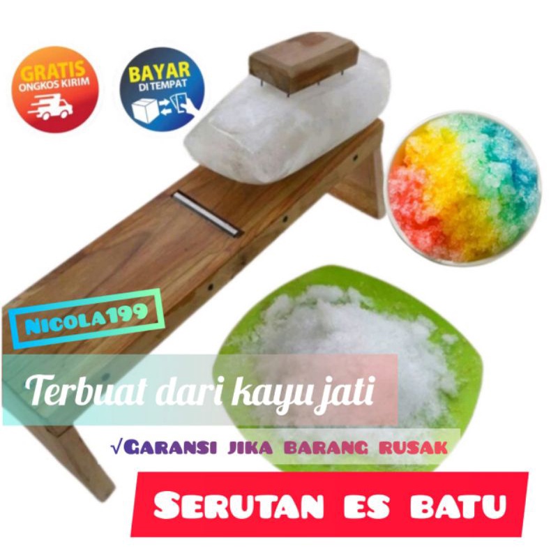 Jual Alat serut es serutan es batu es kepal milo manual KAYU JATI ...