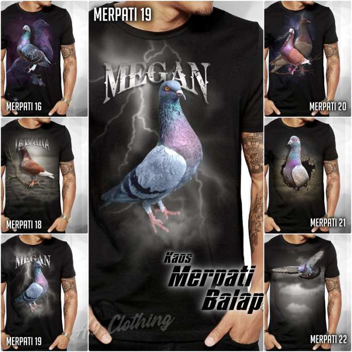 Jual Baju Kaos MERPATI Balap Kolongan Tinggian Kaos Burung Dara Megan ...