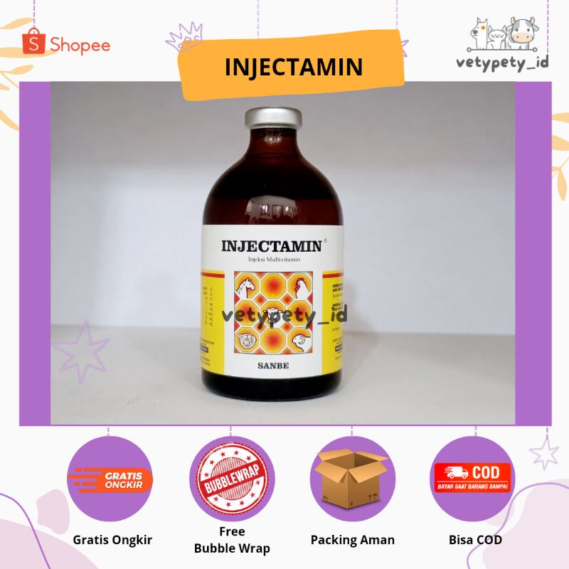 Jual INJECTAMIN 100 ml - Obat Hewan Multivitamin injeksi | Shopee Indonesia