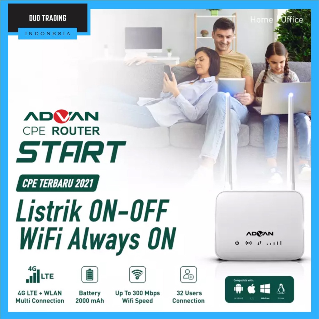 Jual Advan Router Cpe Start 4G LTE +wLan 3000 mbps garansi resmi ...