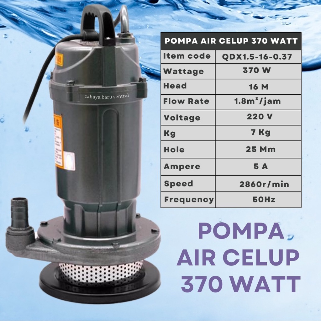 Jual Pompa Celup Air Kotor 370w Submersible Water Pump / Pompa Celup ...
