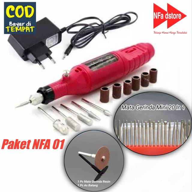 Jual Paket Set Lengkap Mesin Mini Grinder Grafir Bor Potong Ukir ...