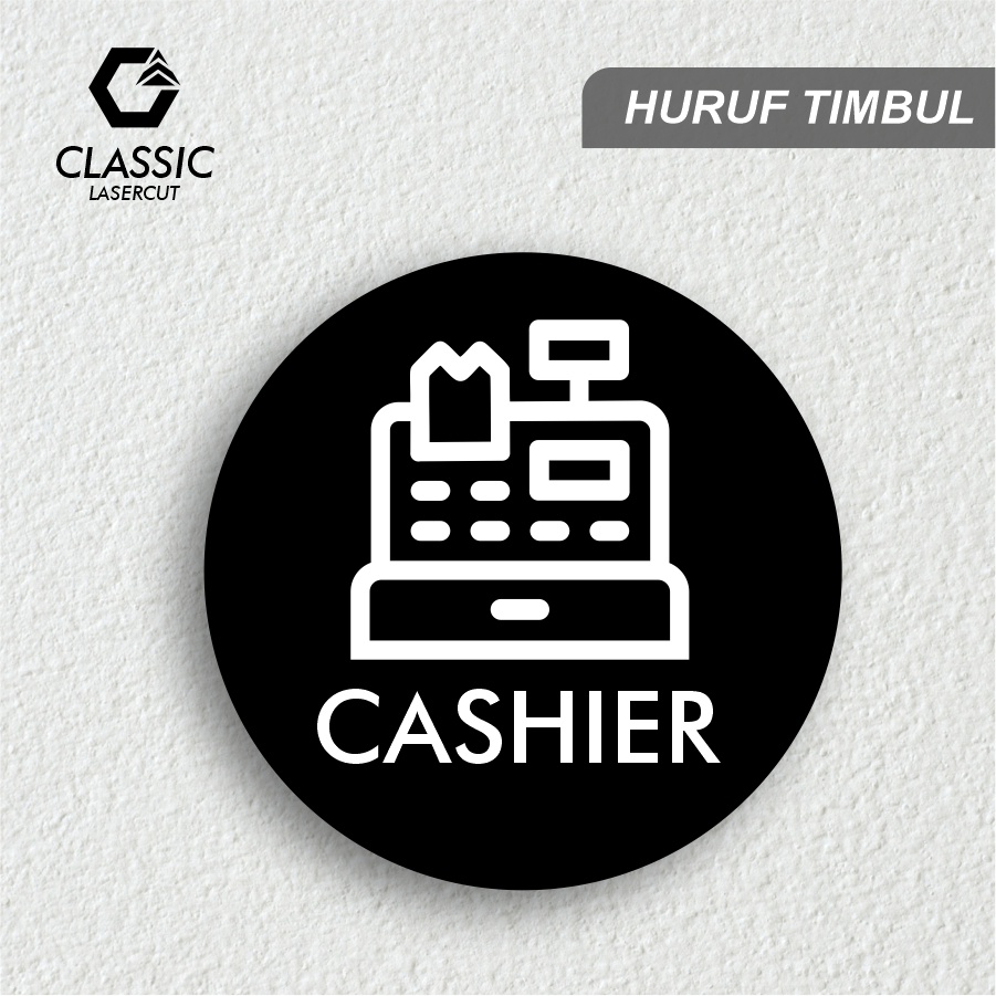 Jual Sign Board Akrilik Timbul / Kasir / Sign Board Cashier / Huuruf ...