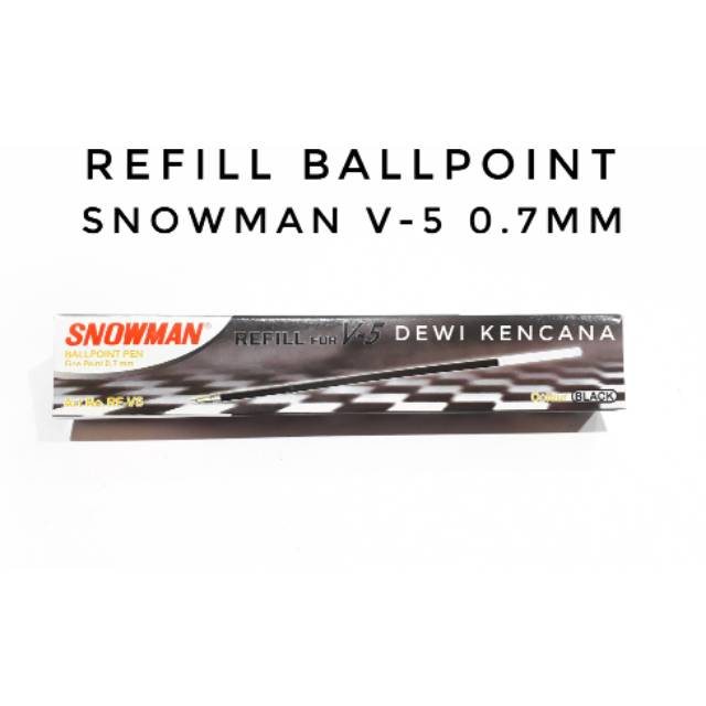 Refill Pen Snowman V5 0.7mm 1 Pak isi 12 Pcs | Shopee Indonesia