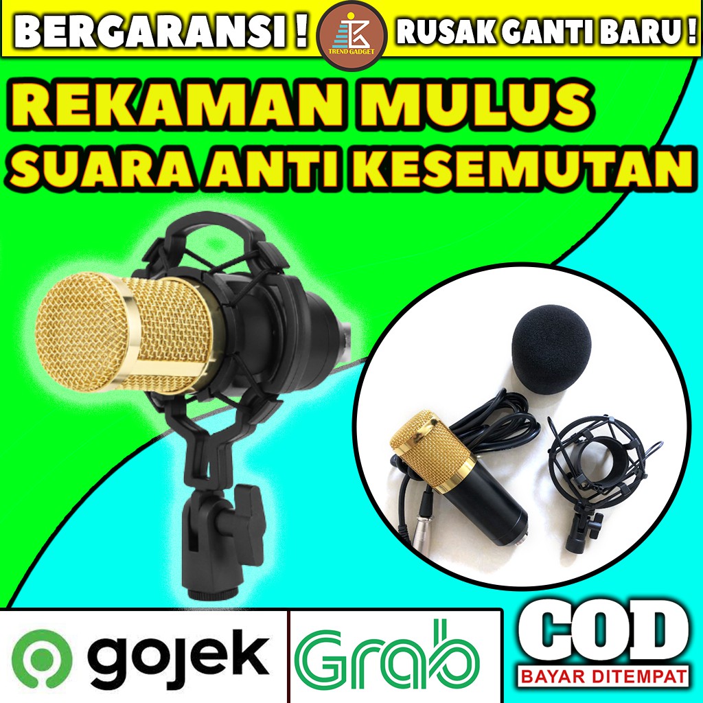 Jual microphone studio stand mic berdiri taffware mic condenser ...