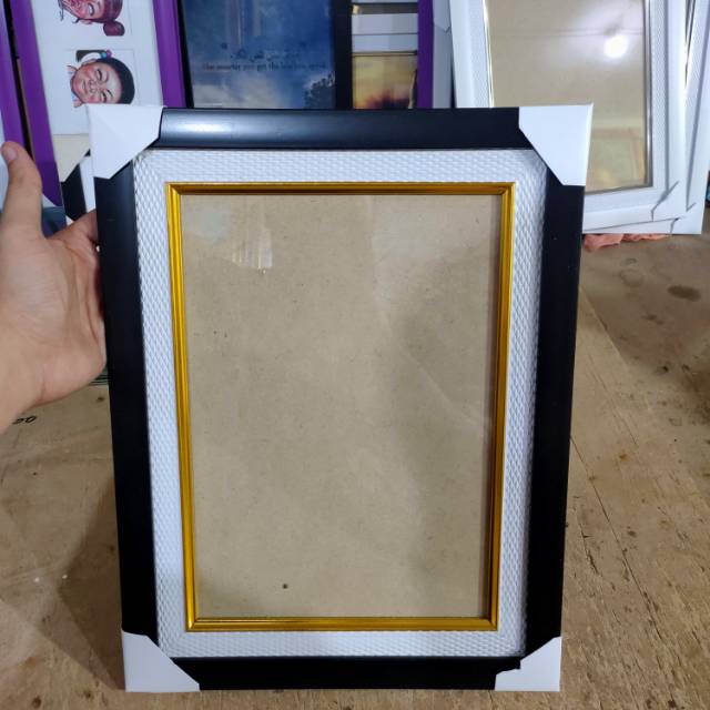 Jual FRAME A4 21x30CM DOUBLE LINEN /BINGKAI A4 DENGAN KACA HIASAN ...