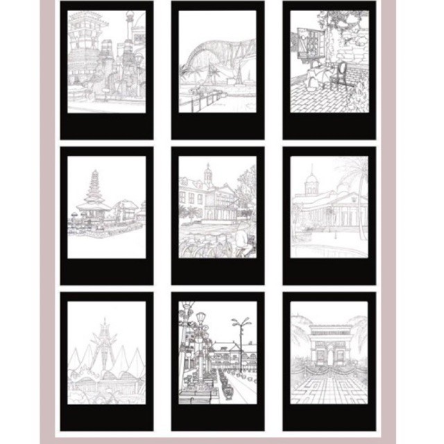 Jual Sketsa Paper || 5 lembar kertas sketsa + example card Indonesia ...