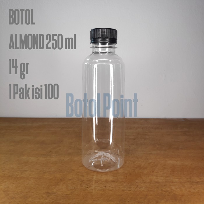 Jual Botol almond 250 ml LN 1 Pack 100 pcs - Botol plastik 250 ml ...