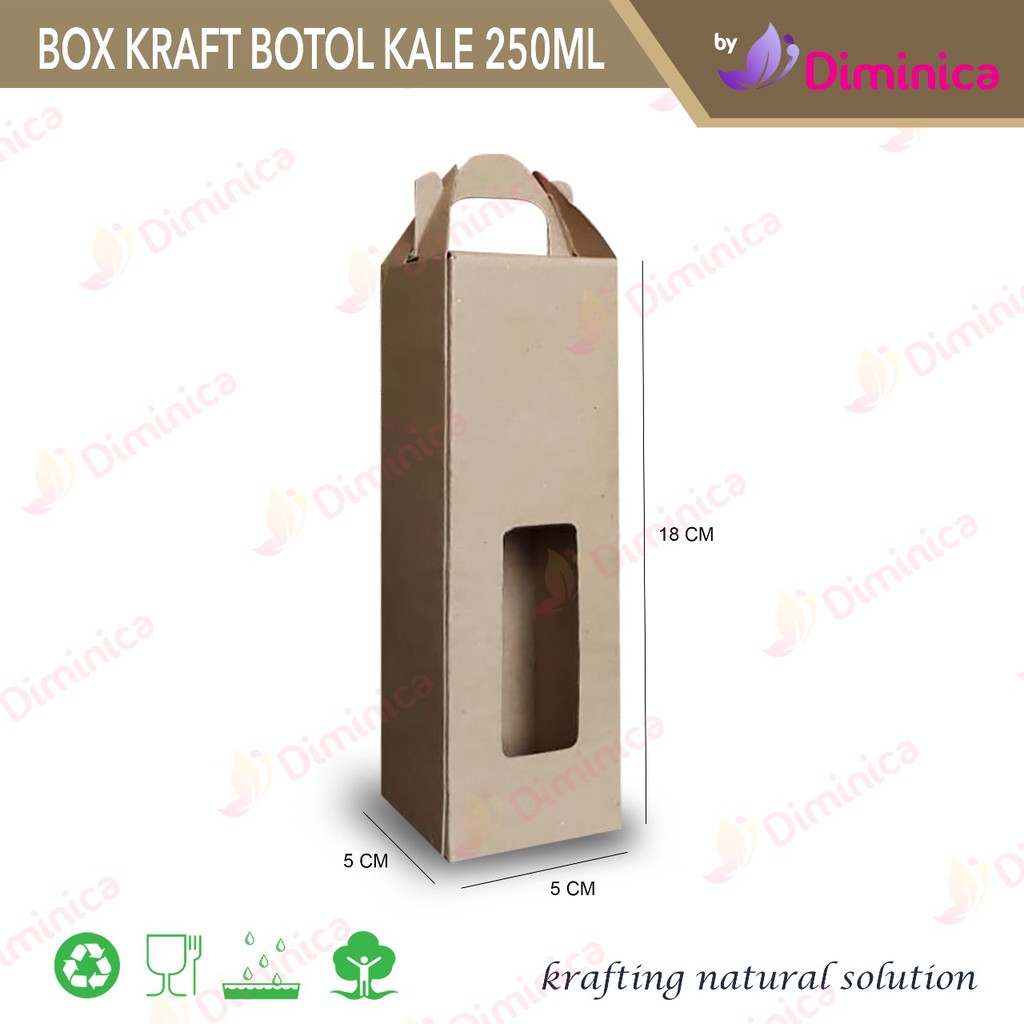 Kraf Box Botol 250ml/Box Botol Kale 250ml/Dus Botol 250ml | Shopee ...