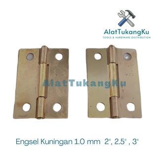 Jual Engsel Tipis Kuningan 2" 2,5" 3" Inch / Engsel Jendela / Engsel ...