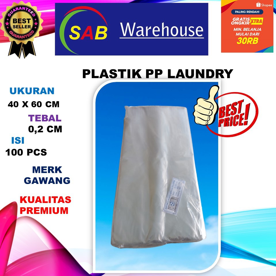 Jual PLASTIK LAUNDRY PP UKURAN 40X60 CM/ PLASTIK LAUNDRY KILOAN BESAR ...