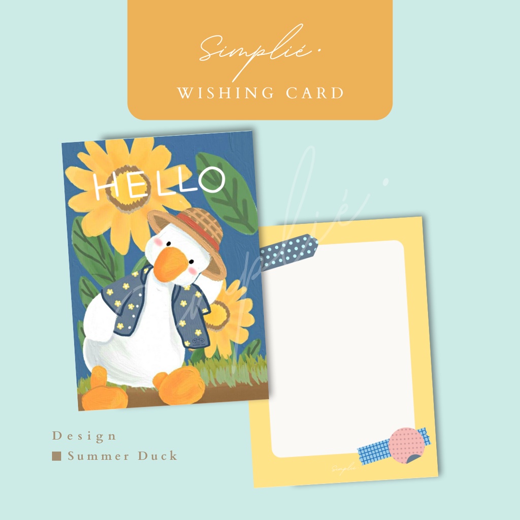 Jual Kartu Ucapan Kartu Greeting Birthday Card Cute Duck Summer Cute ... Jual Kartu Ucapan Kartu Greeting Birthday Card Cute Duck Summer Cute ...